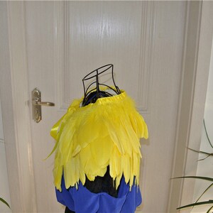 Yellow Feather Cape Feather Jacket Shawl Goose Feather Cape Carnival ...