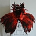RED Feather Cape Feather Jacket Feather Shawl Rooster Feather Cape ...
