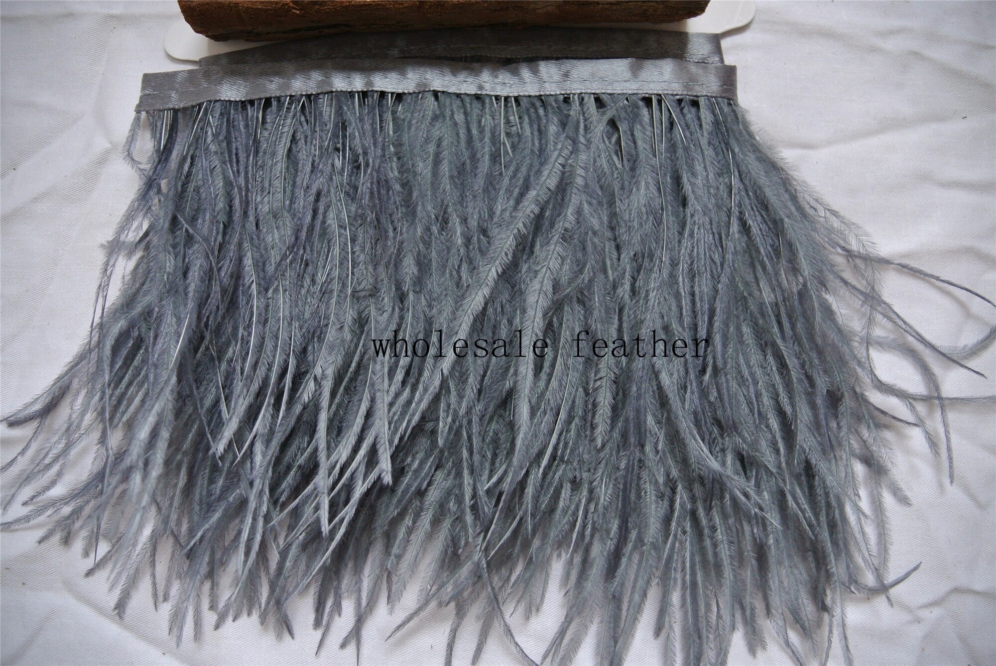 Dark Grey Ostrich Feather Trimming Fringe Ostrich Feather Trim - Etsy