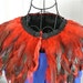 RED Feather Cape Feather Jacket Feather Epaulettes RED Swan FOR Burning ...
