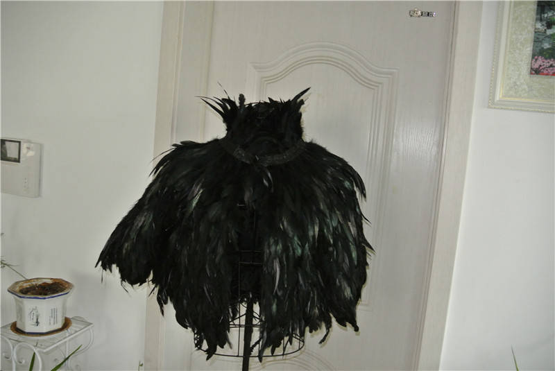 Black Feather Cape Feather Jacket Feather Shawl Carnival - Etsy