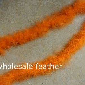 25 Colors 18g Orange Marabou Feather Boa Turkey Fluff Strip Fluffy ...