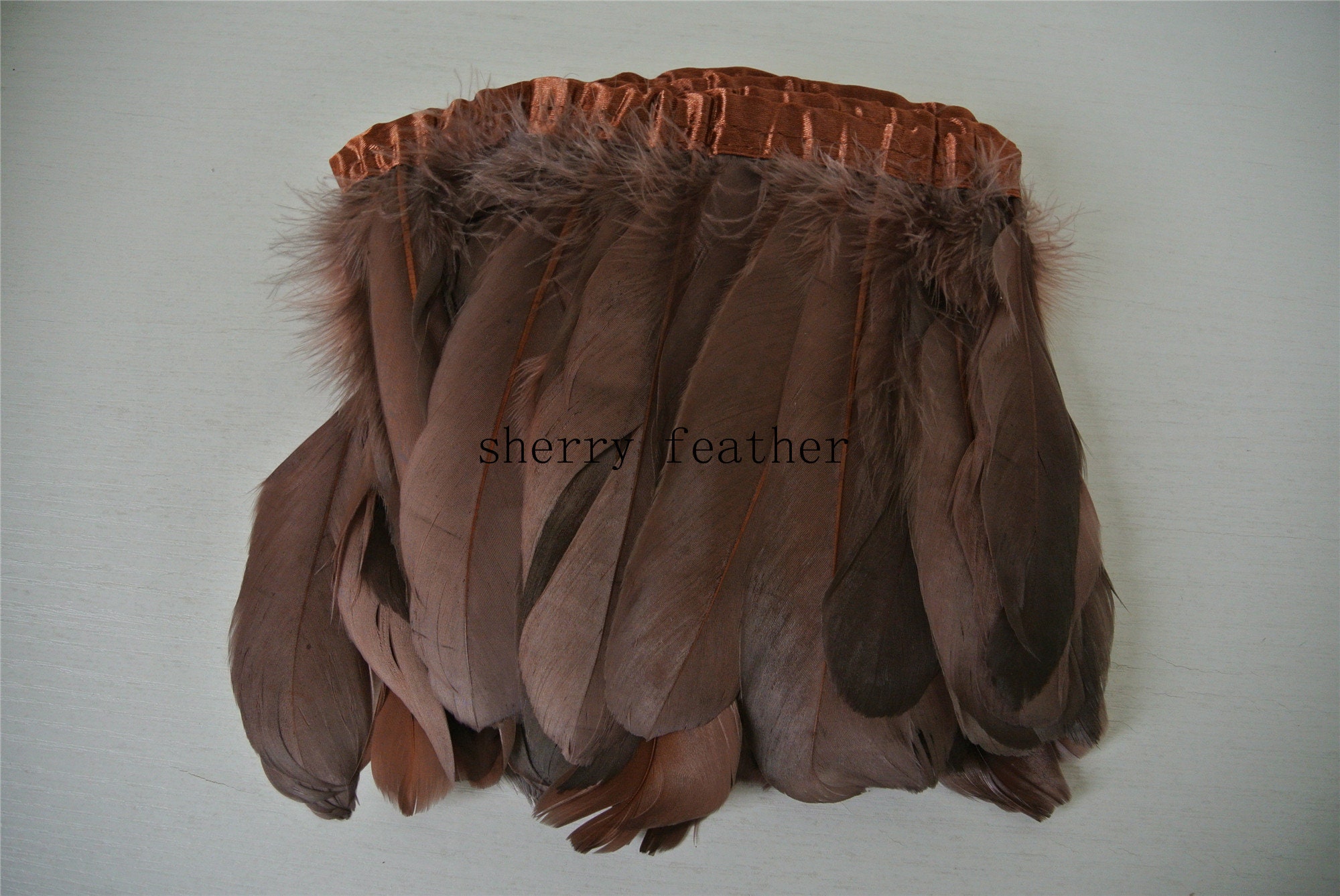 2 Meters Dark Brown Goose Feather Trim Goose Feather Trim Fringe - Etsy