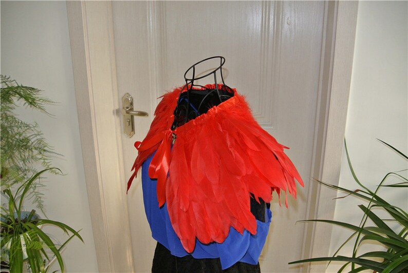 Red Feather Cape Feather Jacket Shawl Goose Feather Cape | Etsy