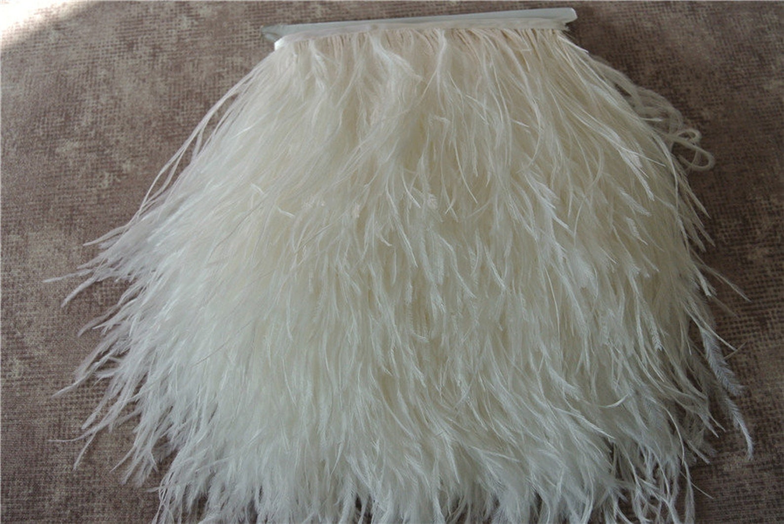 2 Yards/lot White Ostrich Feather Trim Fringe Ostrich Feather | Etsy