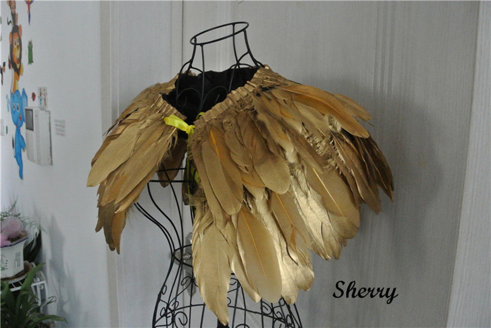 Gold Feather Cape Feather Jacket Feather Shawl Goose Feather - Etsy