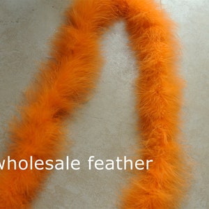 25 Colors 18g Orange Marabou Feather Boa Turkey Fluff Strip Fluffy ...