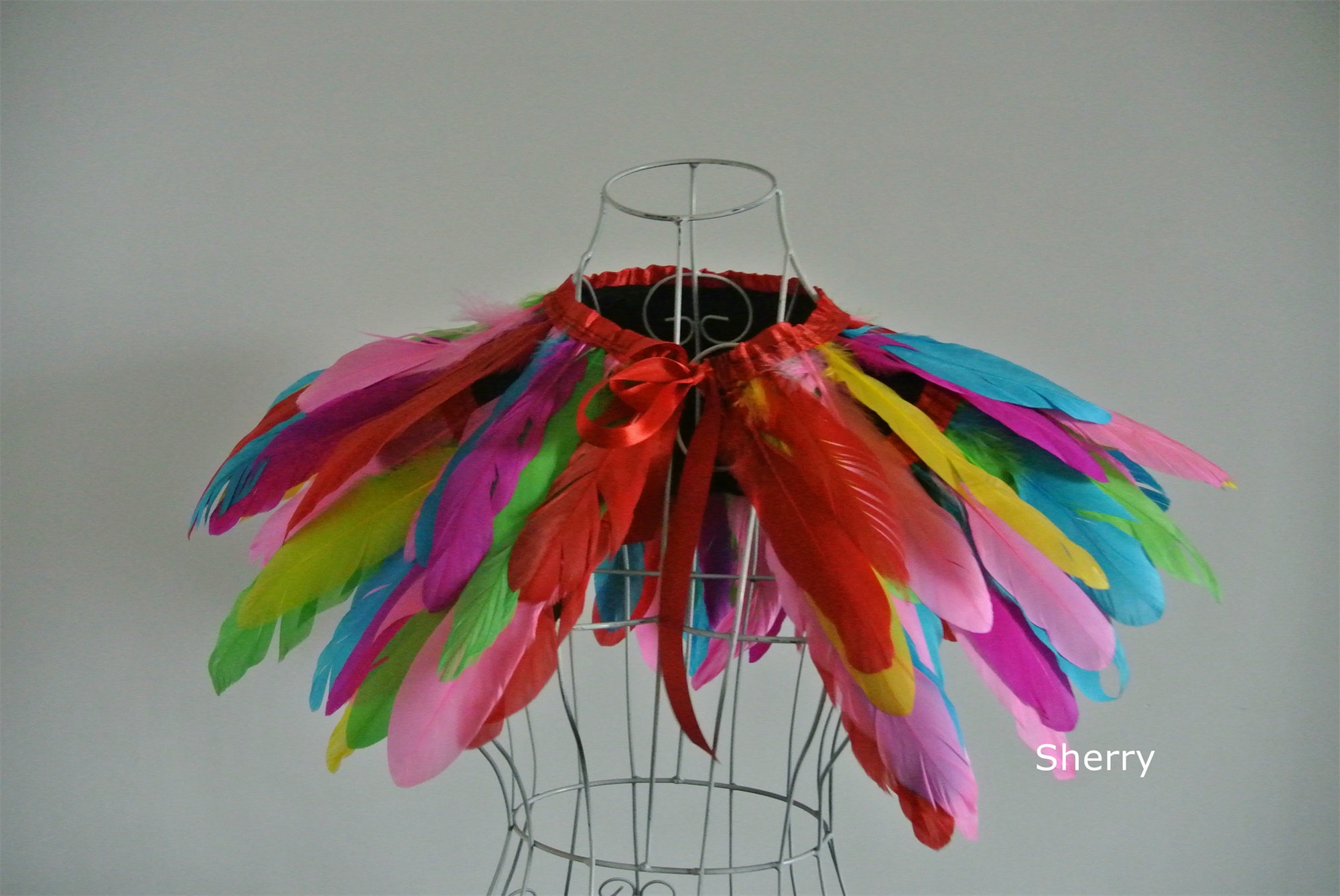 Muilticolor Feather Cape Feather Jacket Feather Shawl Goose - Etsy