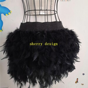 28 Colors Hip Length Straight Feather Skirt for Dancewear | Etsy