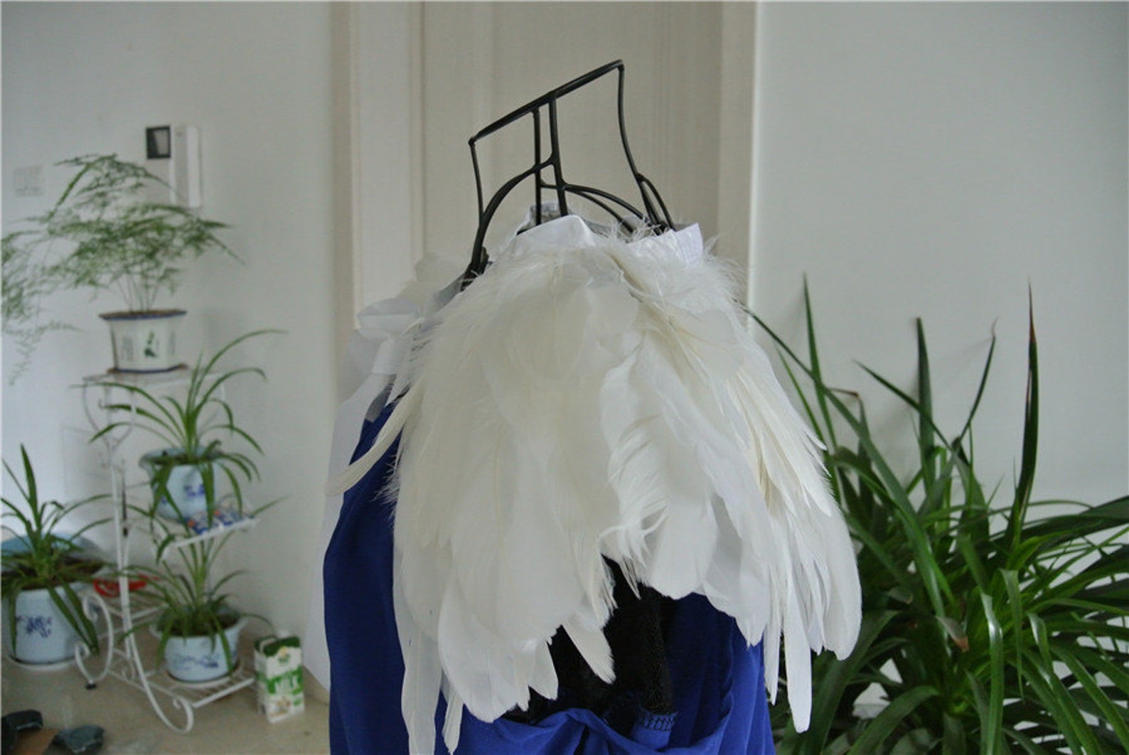 White feather cape feather jacket feather shawl Goose feather | Etsy