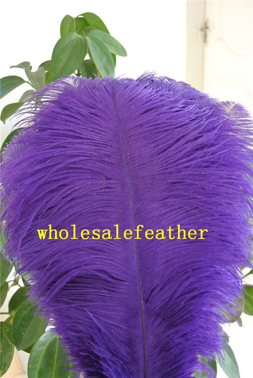 100 pcs purple ostrich feather plumes for wedding centerpieces | Etsy