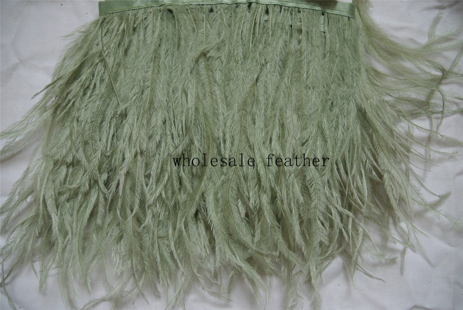 Olive Green Ostrich Feather Trimming Fringe Ostrich Feather Trim for ...