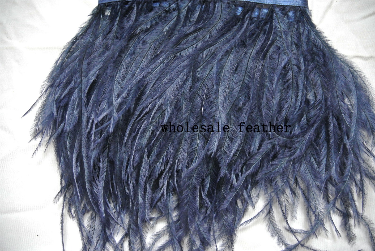 Nave Blue Ostrich Feather Trimming Fringe Ostrich Feather Trim for ...