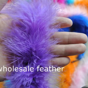 25 Colors 18g Purple Marabou Feather Boa Turkey Fluff Strip Fluffy ...