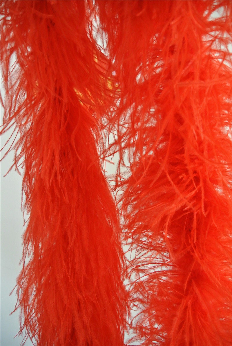 1 Pcs Red Ostrich Feather Boa 10 Ply for Costume Supply | Etsy