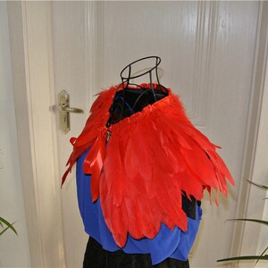 Red Feather Cape Feather Jacket Shawl Goose Feather Cape Carnival ...