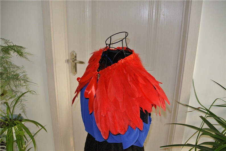 Red Feather Cape Feather Jacket Shawl Goose Feather Cape - Etsy