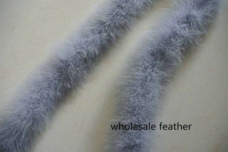 40g Marabou Feather Boa Gray Turkey Fluff 25 Colors Strip - Etsy