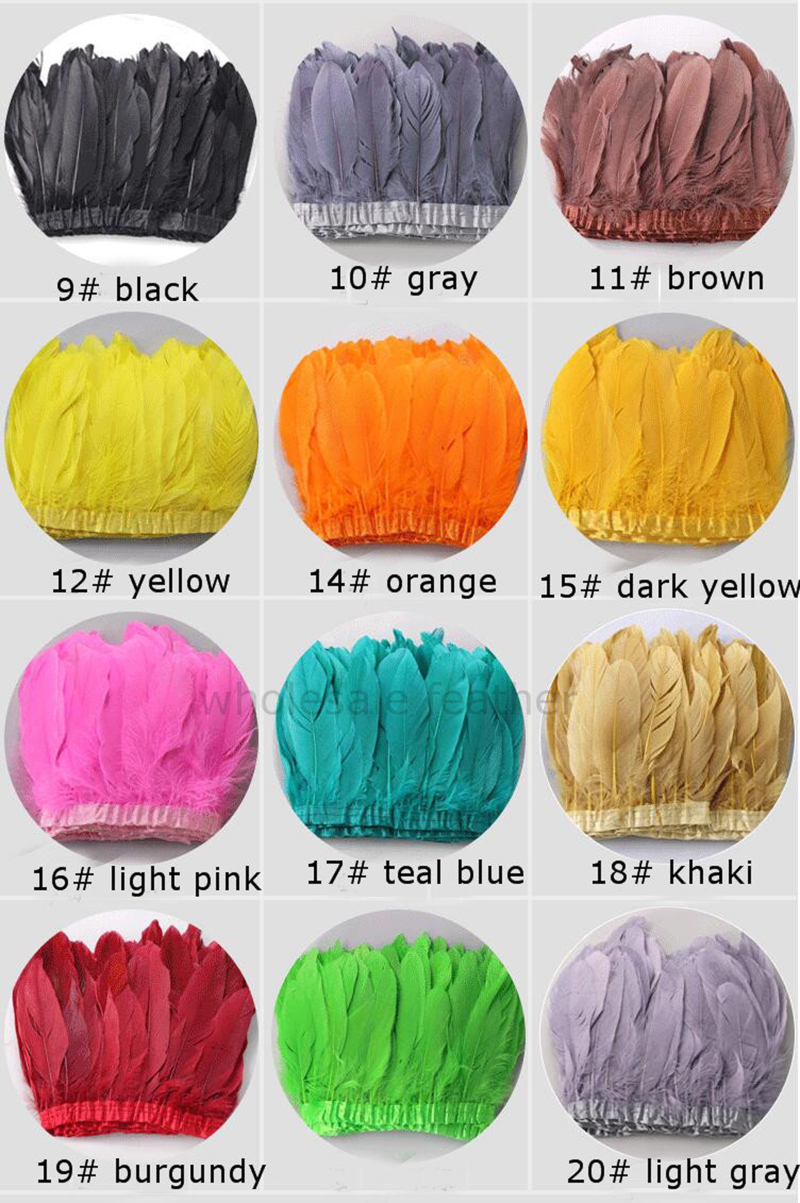 2 Meters 32 Colors Goose Feather Trim Goose Feather Fringe | Etsy