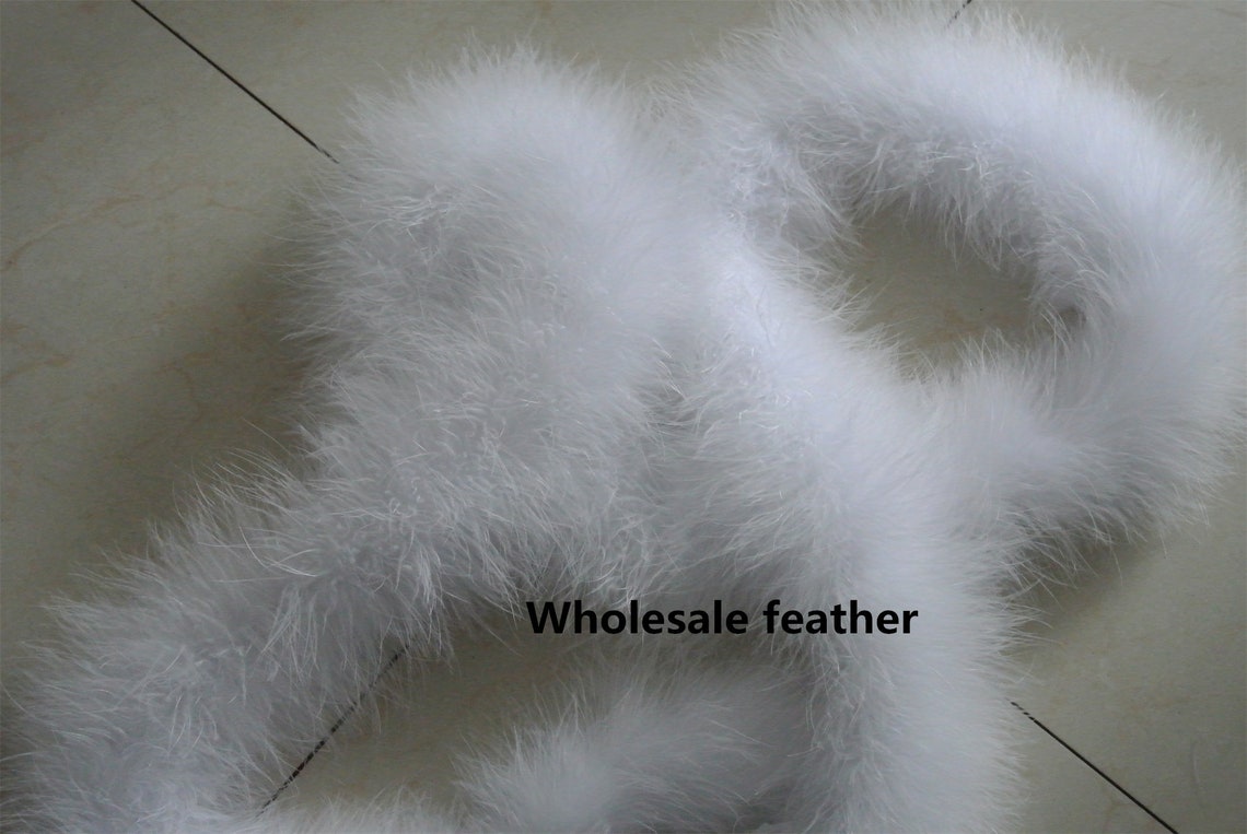 17 Colors 48g White Marabou Feather Boa Turkey Fluff Strip | Etsy