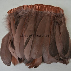 2 Meters Dark Brown Goose Feather Trim Goose Feather Trim Fringe - Etsy