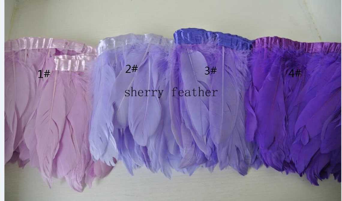 2 Meters Light Purple Goose Feather Trim Purple Goose Feather - Etsy