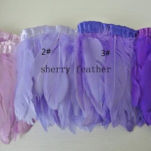 2 Meters Light Purple Goose Feather Trim Purple Goose Feather Trim - Etsy