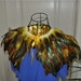 Yellow Feather Cape Feather Jacket Feather Shawl Rooster Feather Cape 3 ...