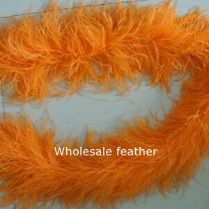 24 Colors 8 Ply Orange Ostrich Feather Boa for Costume Supply Party ...