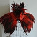 RED Feather Cape Feather Jacket Feather Shawl Rooster Feather Cape ...