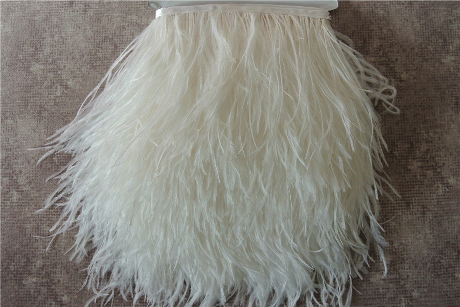 2 Yards/lot White Ostrich Feather Trim Fringe Ostrich Feather | Etsy