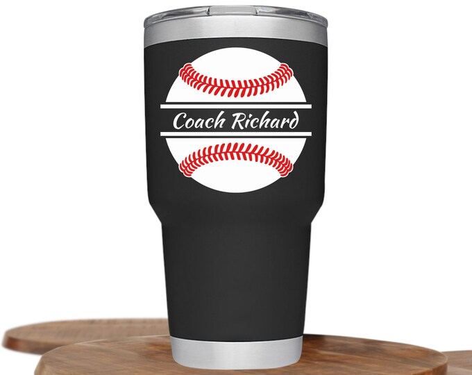 Baseball Decal Baseball Coach Gift Baseball Yeti Tumbler - Etsy