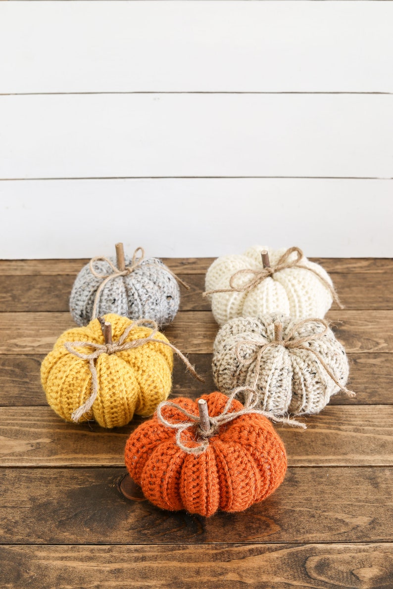 Crochet Farmhouse Pumpkin Crochet Fall Decor Fall Home - Etsy