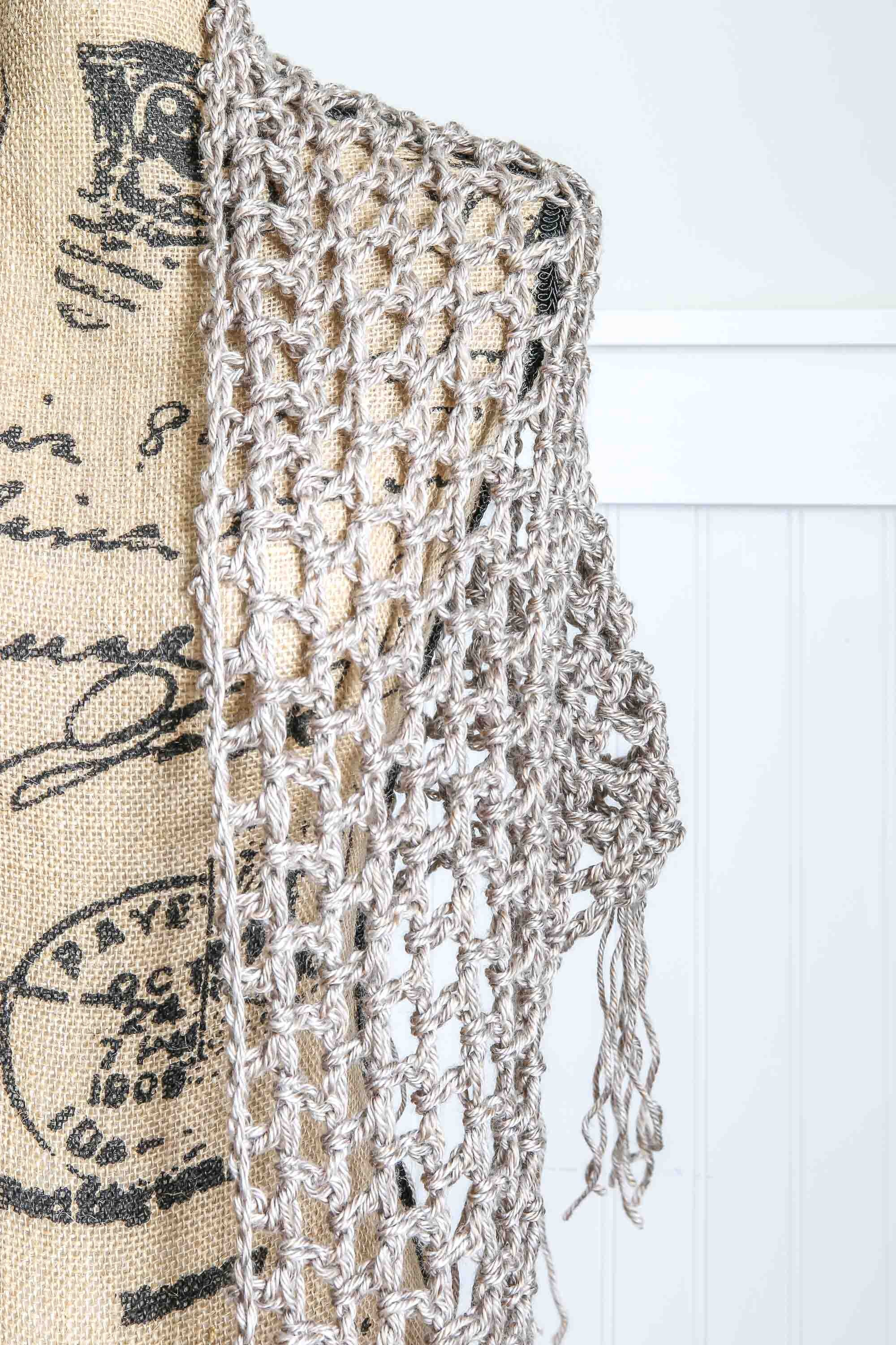 The Grace Scarf | Soft Spring Scarf | Open Weave Crochet Scarf With ...