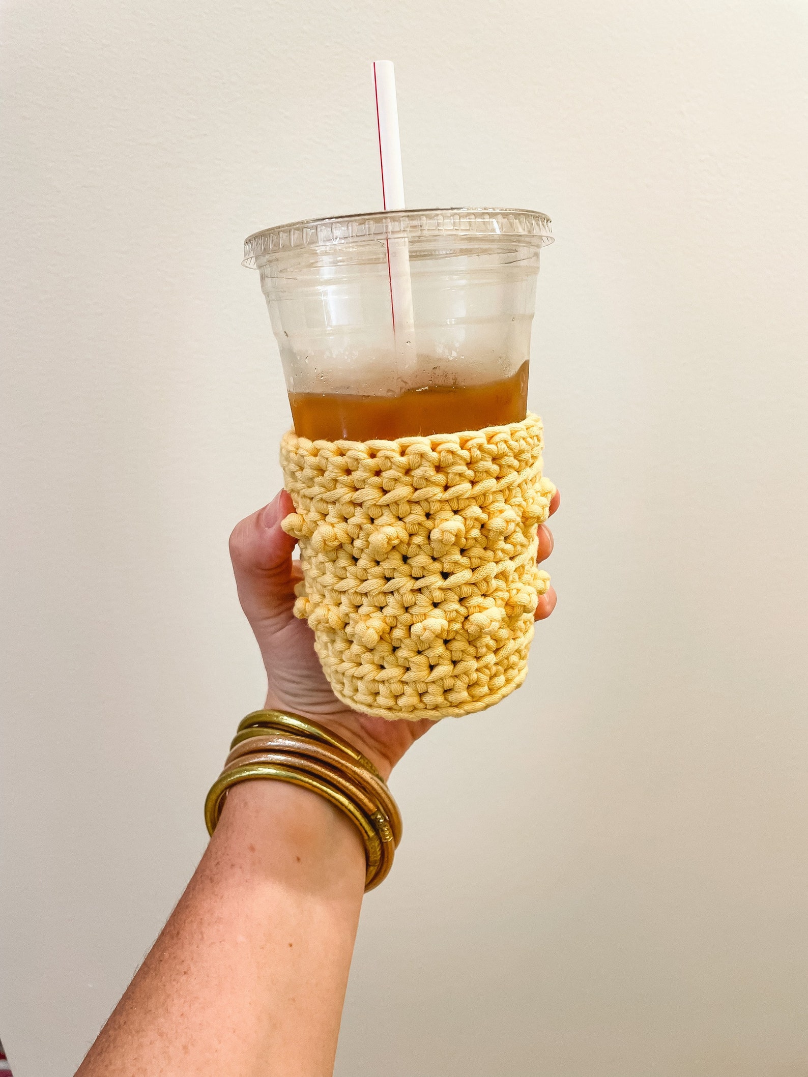 Poppy Iced Coffee Sleeve Cold Brew Cozy Iced Drink Sleeve | Etsy