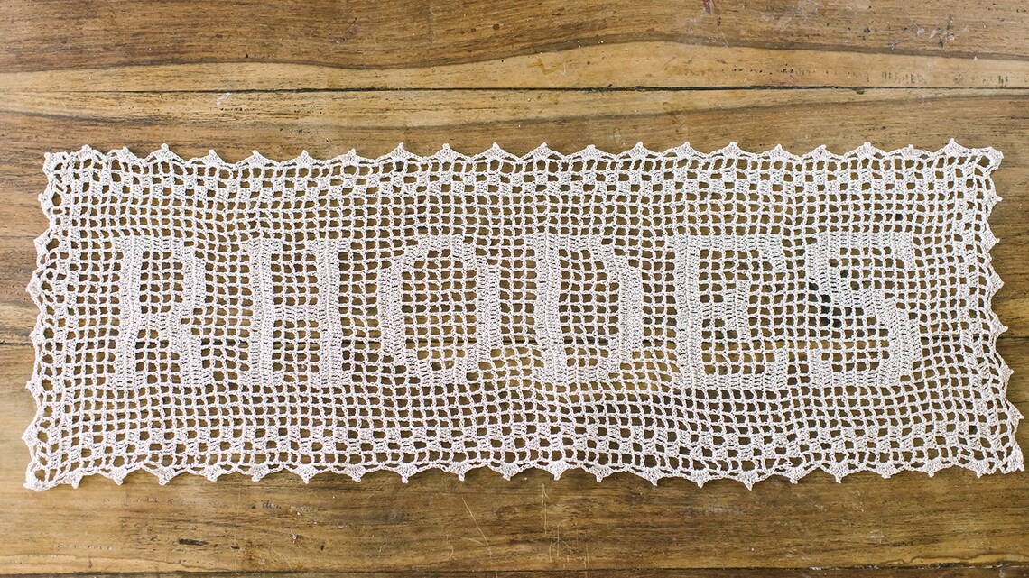 Custom Last Name Doily Farmhouse Last Name Doily Handmade | Etsy