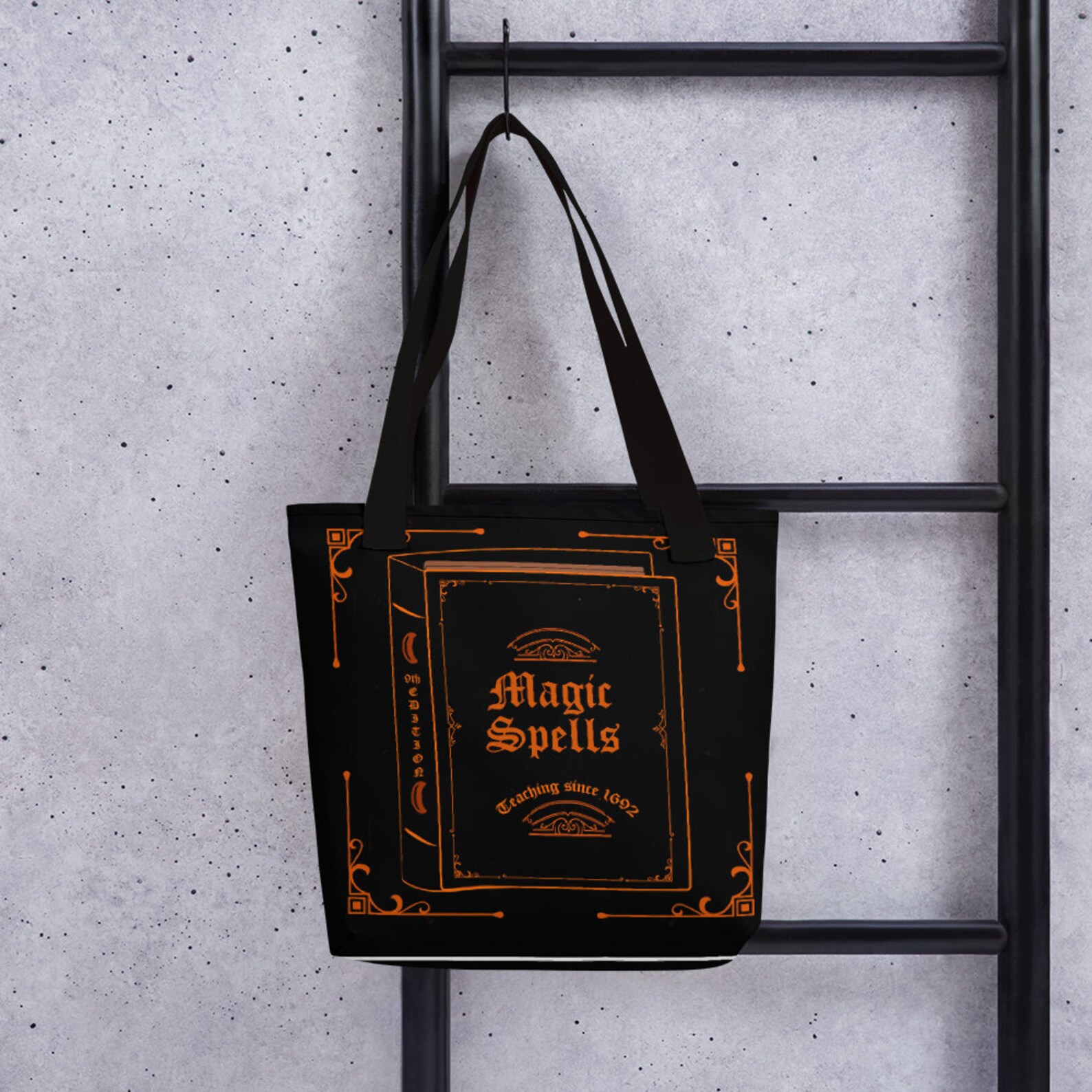 Magic Spells Book Tote Bag Halloween Bag Halloween Tote Reusable Tote ...