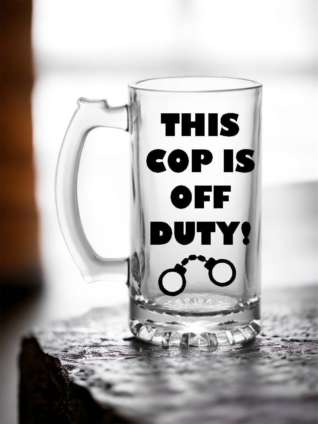 Police Officer Gift, Cop Beer Mug, Handcuffs, This Cop is off Duty! Law ...