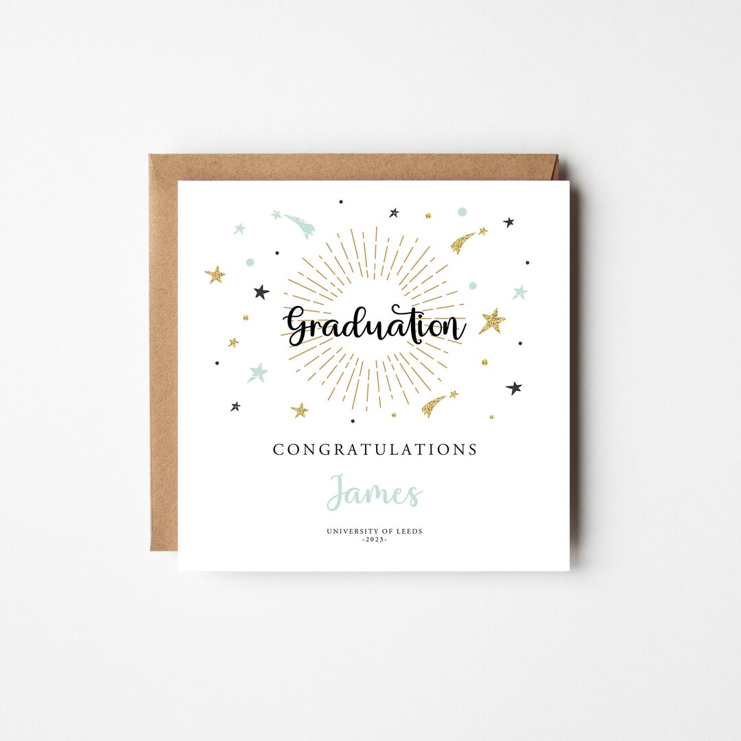 Graduation Card, Personalised Graduation Card, Graduation Celebration ...