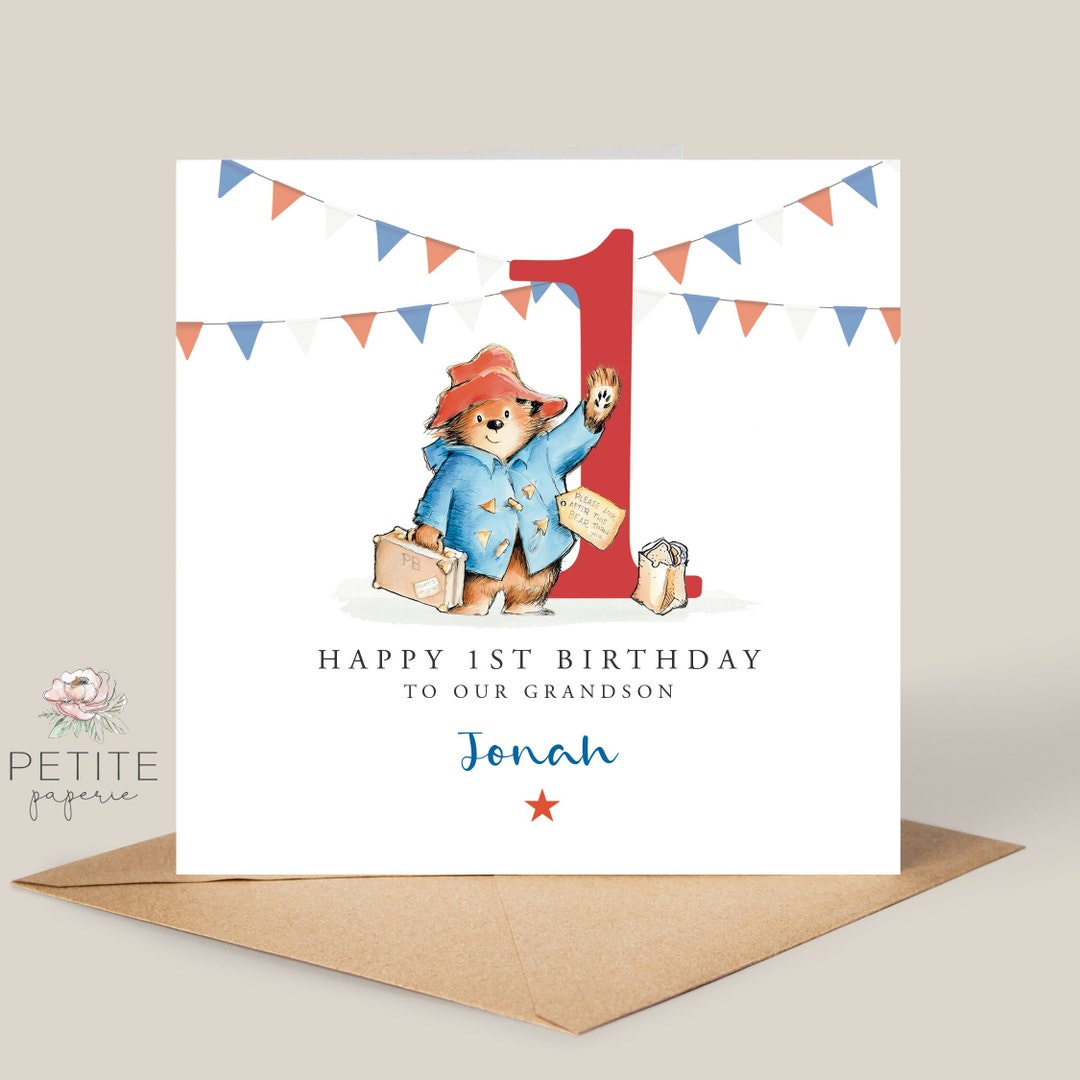 Personalised Paddington Bear Birthday Card London Bear - Etsy UK