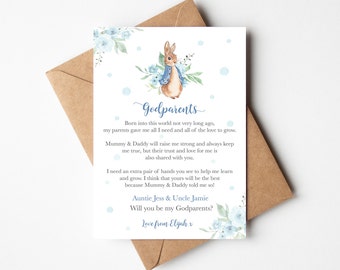 DIGITAL Will You Be My Godparents Proposal Poem Card, Godmother ...