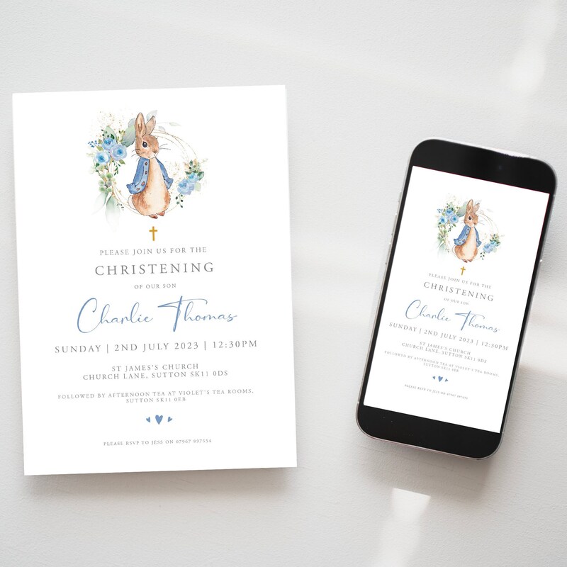 Christening Invitation - Etsy