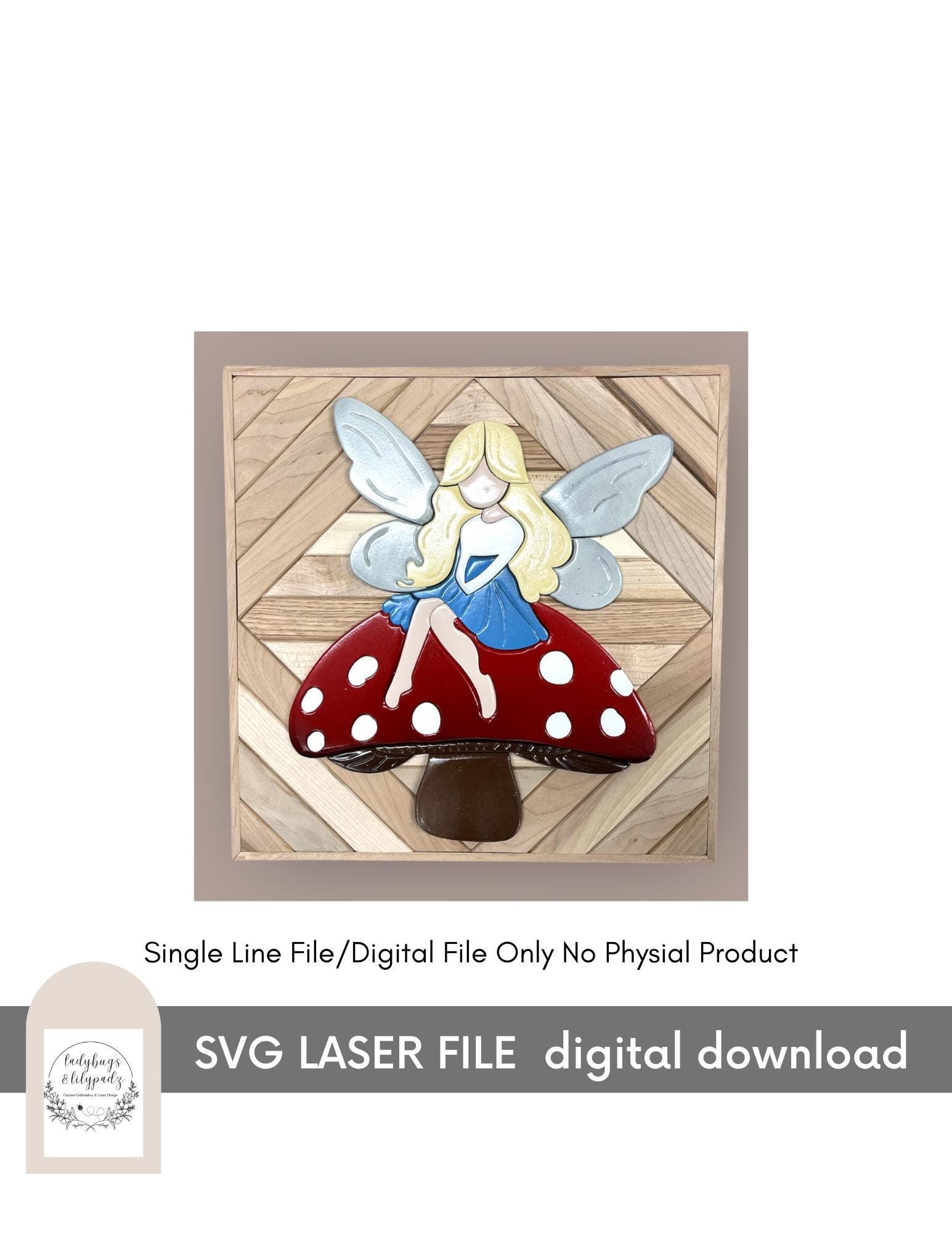 Fairy SVG - Single Line Woodland Fairy - PNG - PDF - Single Line Fairy ...