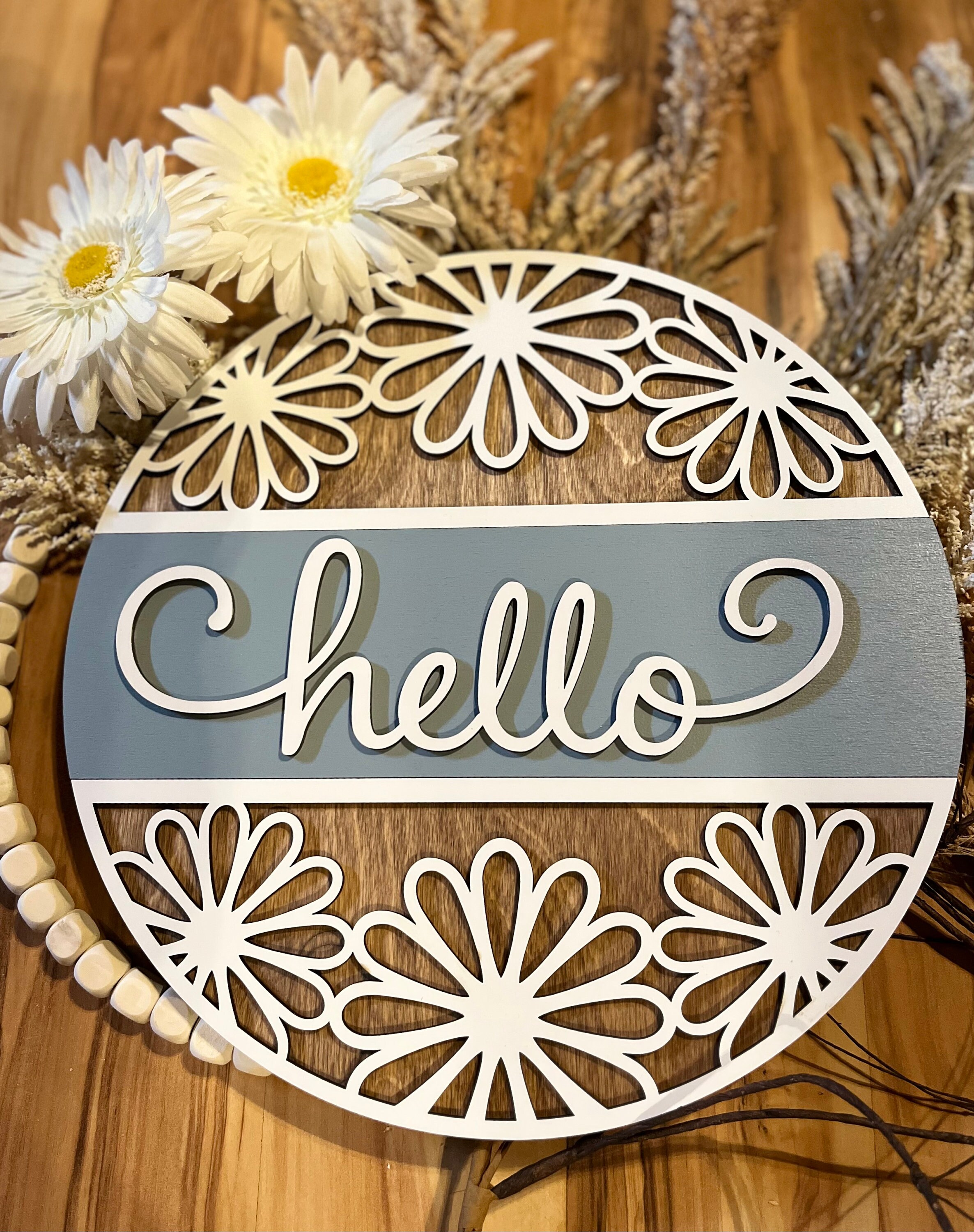 Welcome Sign, Door Hanger, Daisies,spring,home Decor - Etsy