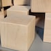 Wood Cubes, Set of 3 Hard Maple Blocks 2.5 Inch Square Block Craft ...