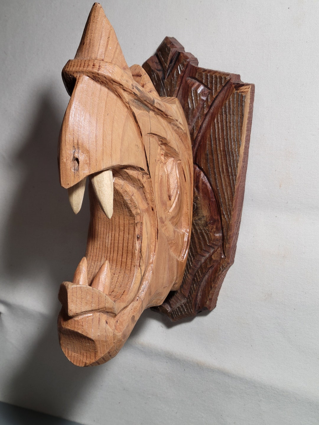 Original Art Hand Carved. Slain Beast Trophy - Etsy