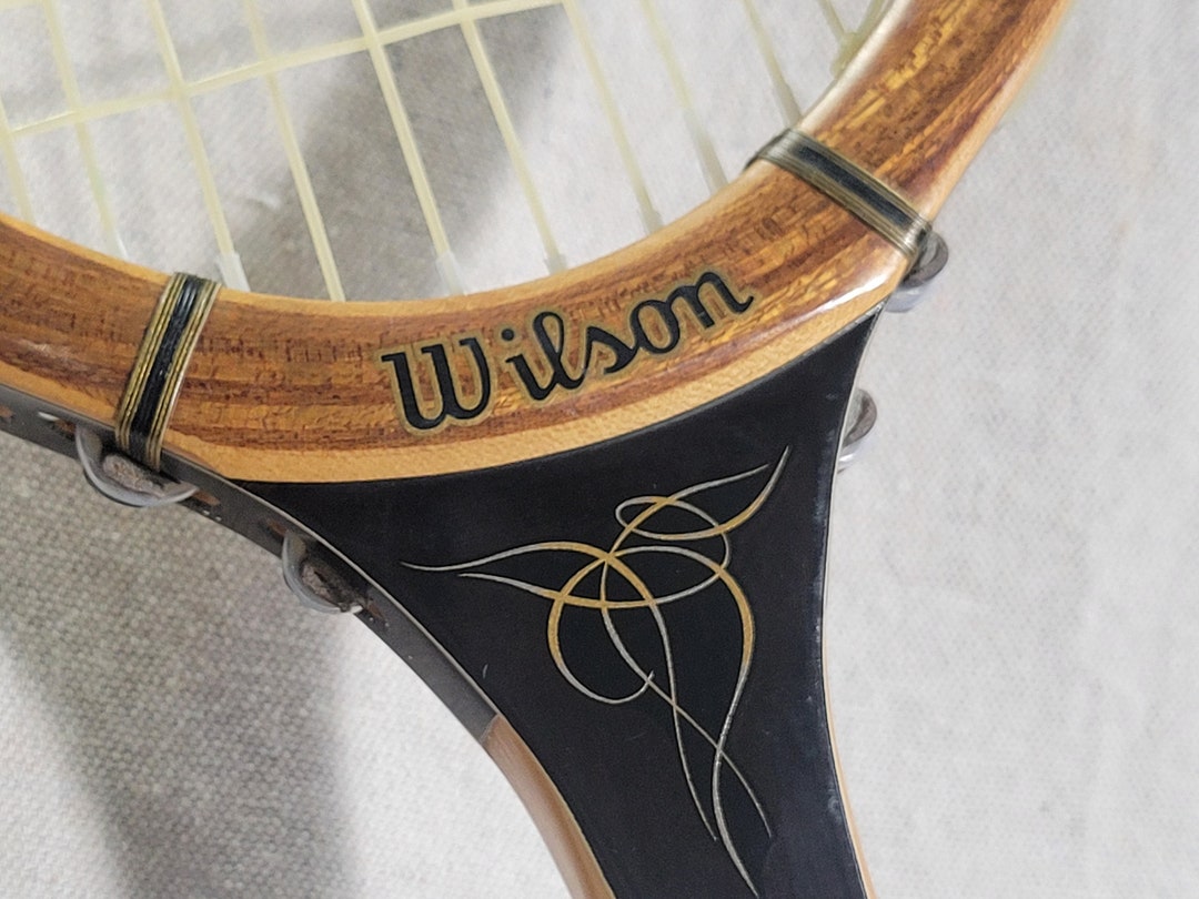 80's Vintage Tennis Racket Wilson USA Advantage Strata Bow - Etsy