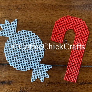 Christmas Candy Plastic Canvas Pre Cut Shapes Cut Outs Plastic Canvas ...
