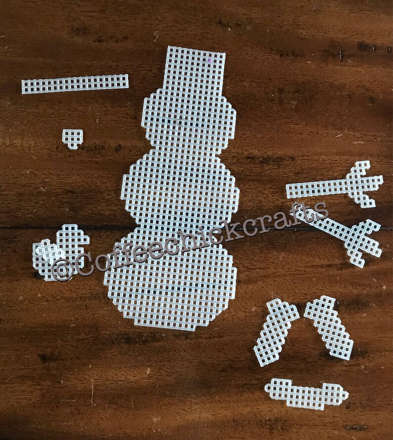 Make a Snowman Plastic Canvas Cut Outs Plastic Canvas Snowman ...