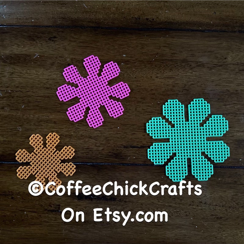 Plastic Canvas Flowers - Etsy